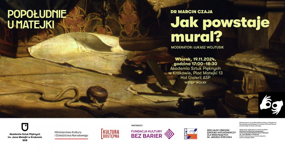„Jak powstaje mural?” rozmowa z drem Marcinem Czają | Akademia Sztuk Pięknych w Krakowie
